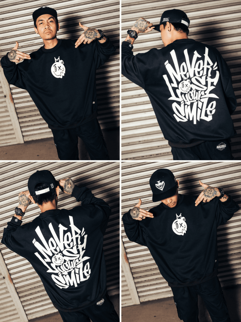 NLYS (Never Lose Your Smile) Sweatshirt - Black – Real Jokes Clothing